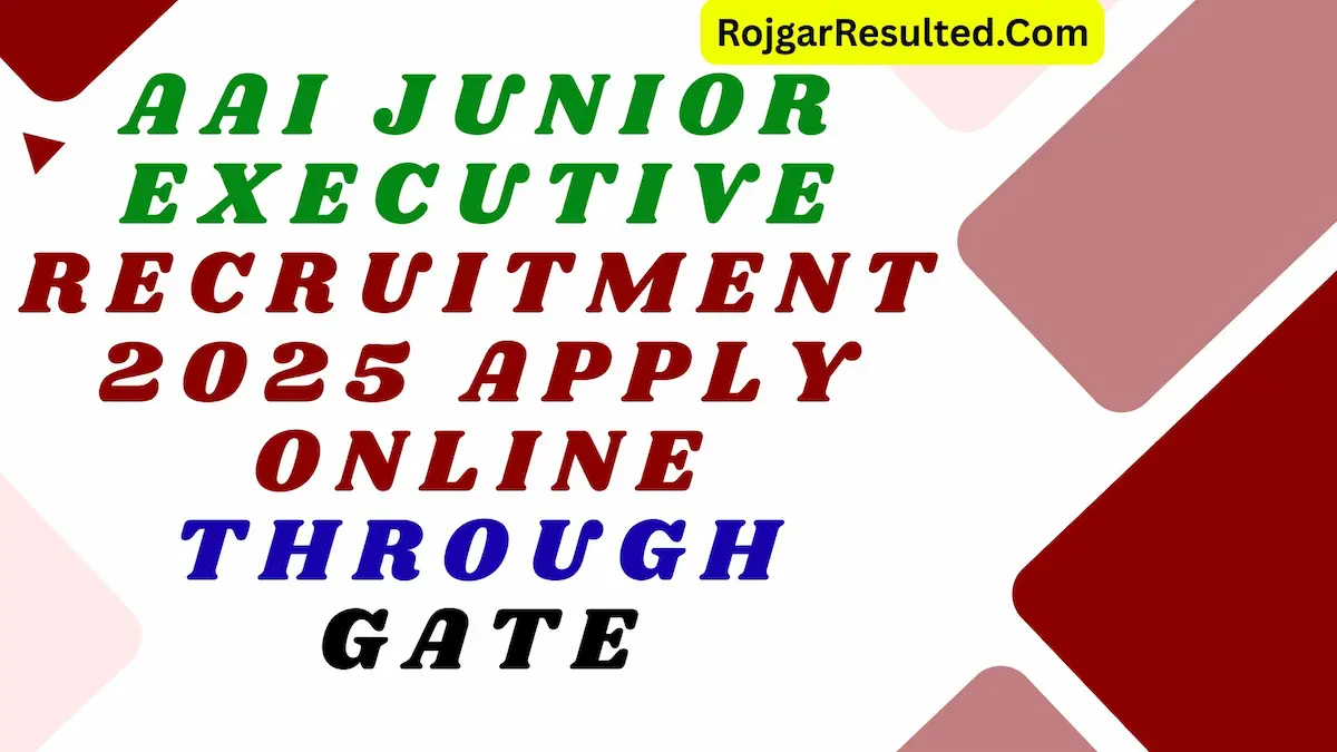 AAI Junior Executive Recruitment 2025 through GATE