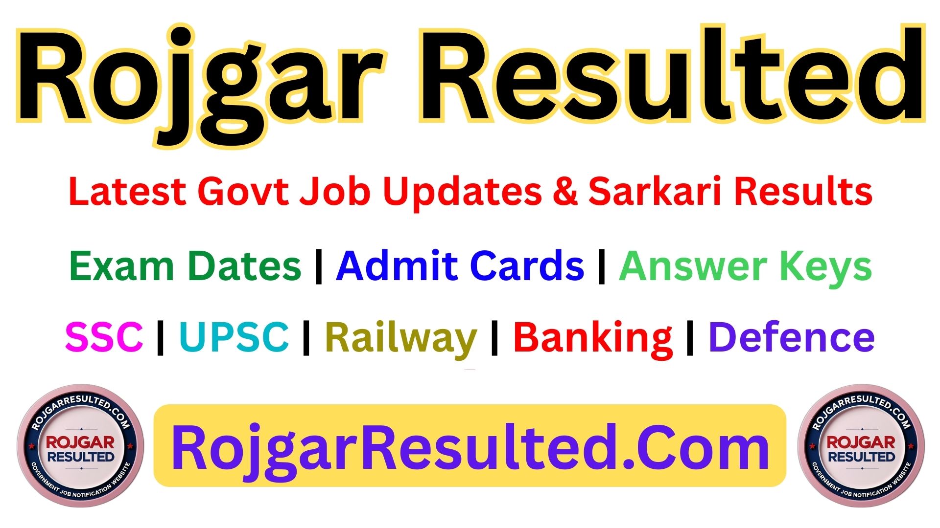 Rojgar Resulted - Latest Govt Jobs, Admit Card, Exam, Result